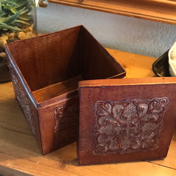 Storage & Organization | Embossed Brown Box | Poshmark